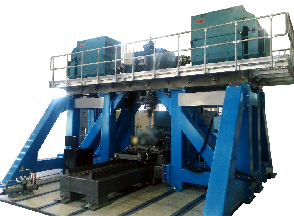 Test bench for helicopter transmission gearbox, 57,500Nm - BCSA GEAR